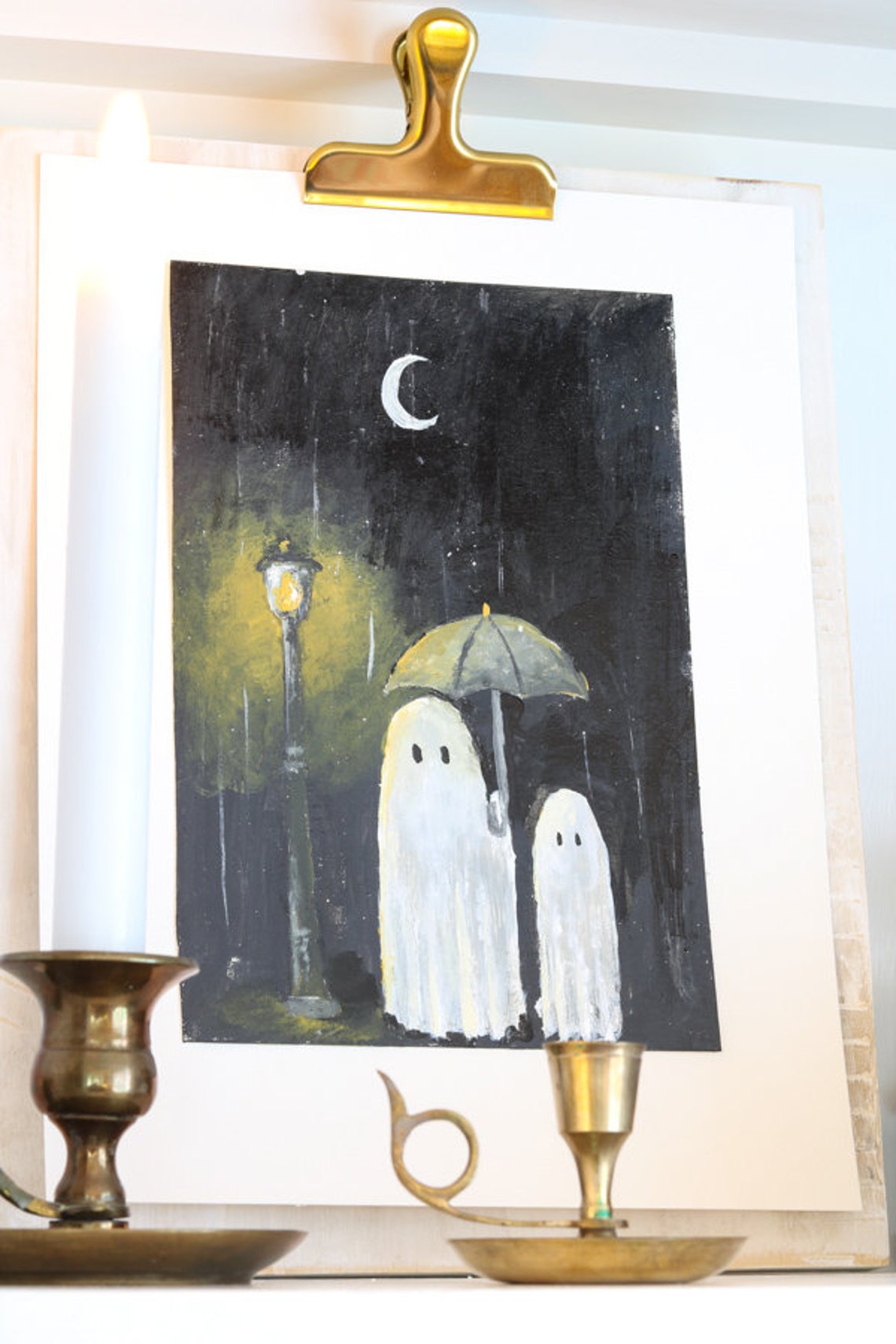Hand Painted Halloween Ghost Art Digitalize Design Halloween - Etsy