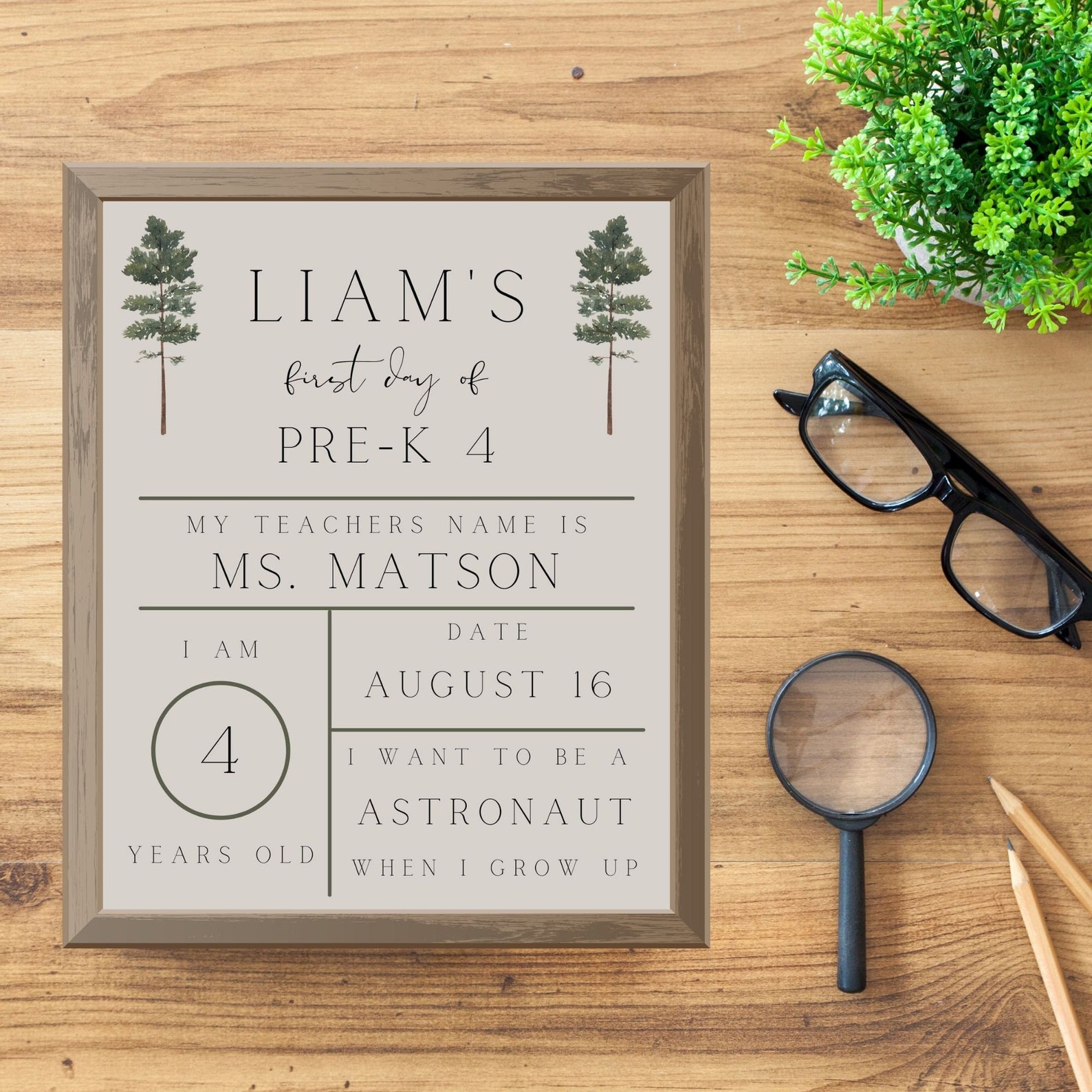 Editable First Day of School Sign | Back to School Neutral Reusable ...