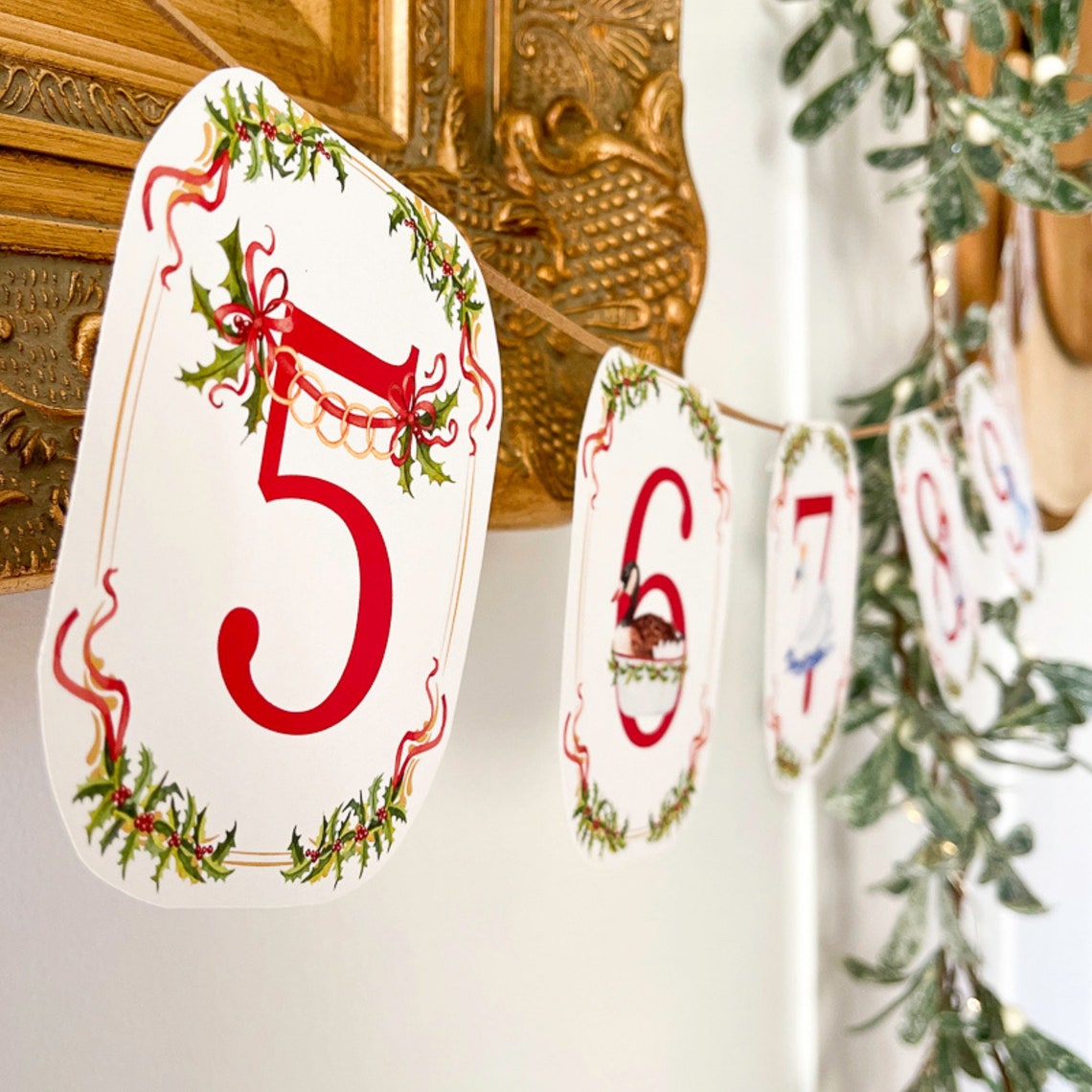 12 Days of Christmas Garland Printable | Twelve Days of Christmas ...