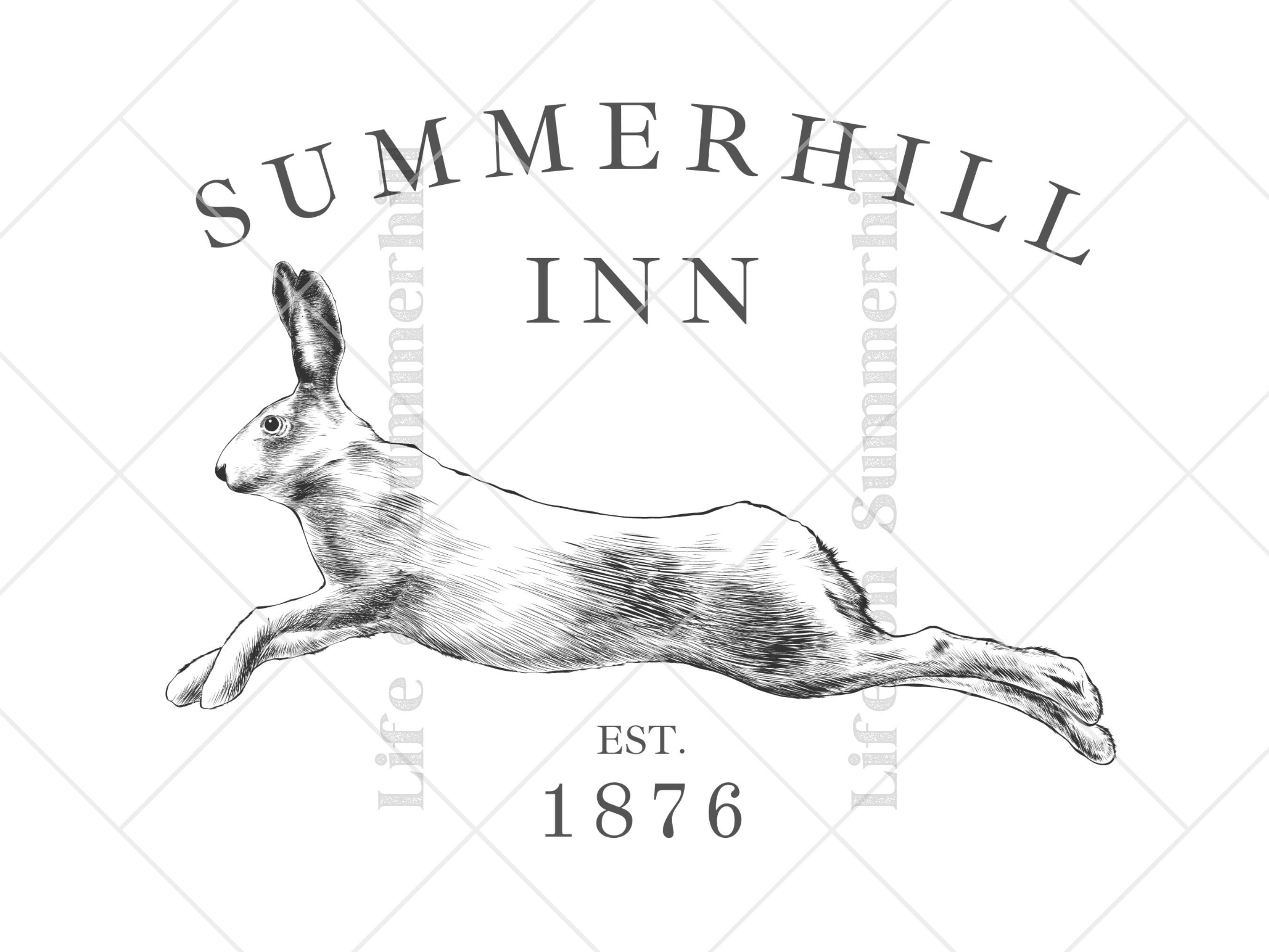 Custom Vintage Bunny Rabbit Inn Sign Digital Wall Art - Etsy