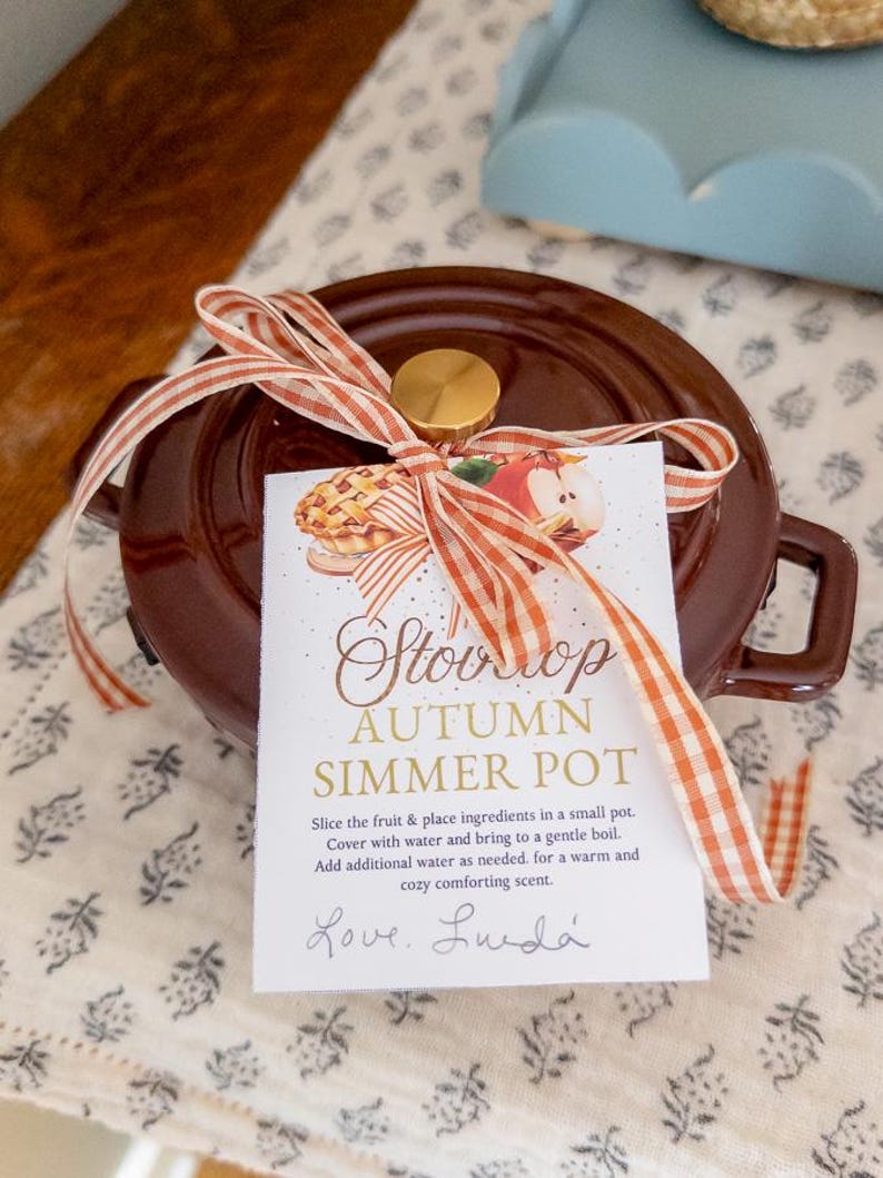Editable PDF Autumn Simmer Pot Gift Tags, Fall Simmering Pot Labels ...