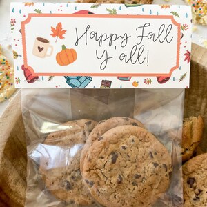 Happy Fall Y'all Treat Bag Topper Printable, Halloween Trick or Treat ...