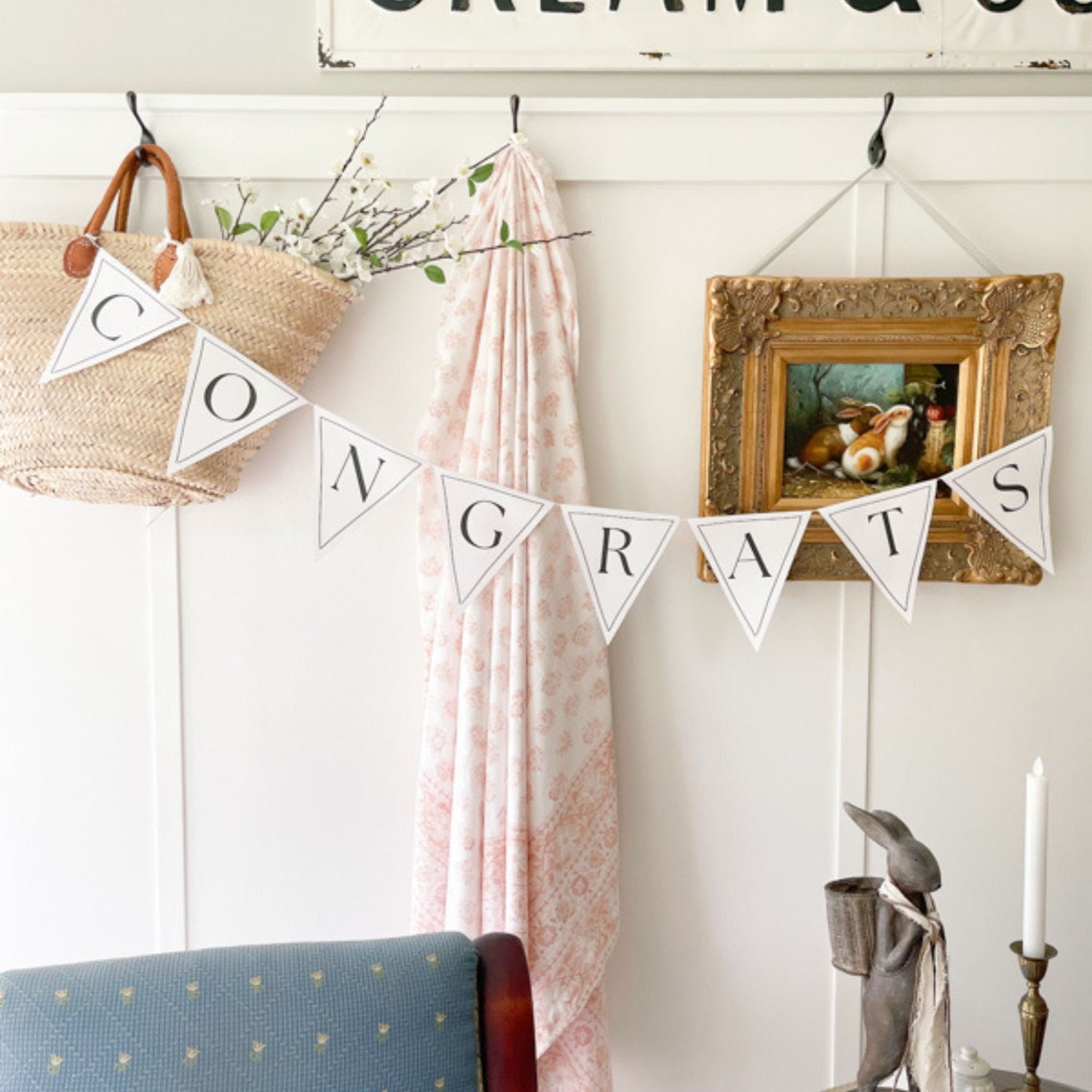 DIY Printable Banner Simple Flag Buntings for Celebrations - Etsy
