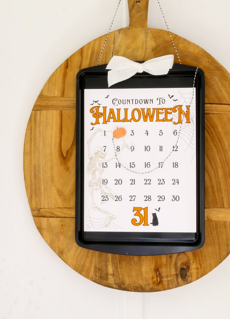 Halloween Countdown Calendar Printable | Countdown to Halloween | Days ...