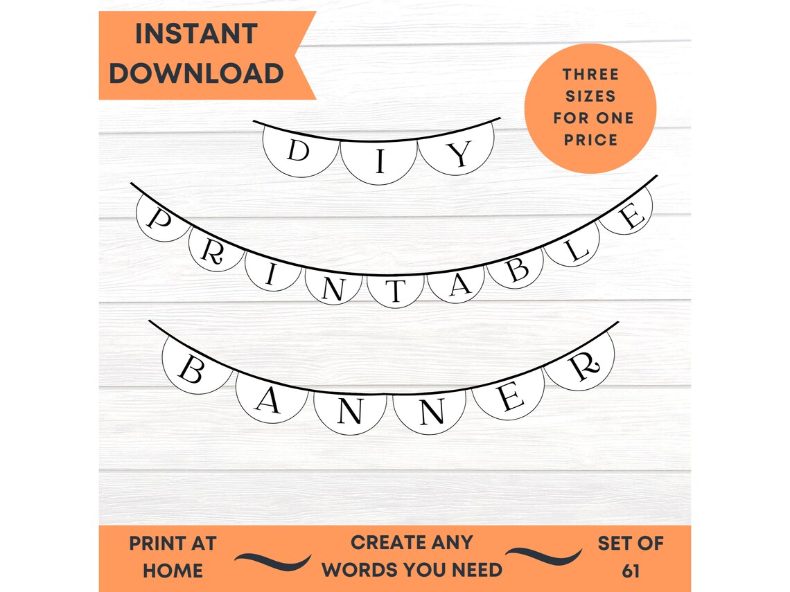 Cute Printable Banner Alphabet Letter Banner With Numbers Scallop ...