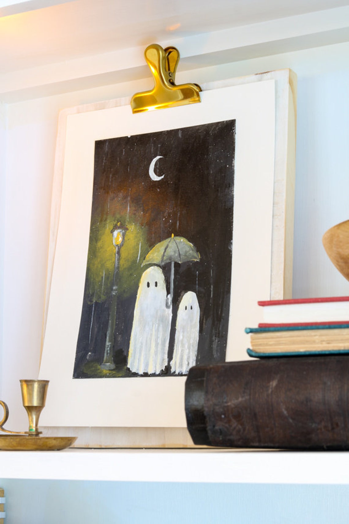 Hand Painted Halloween Ghost Art Digitalize Design | Halloween Rainy ...