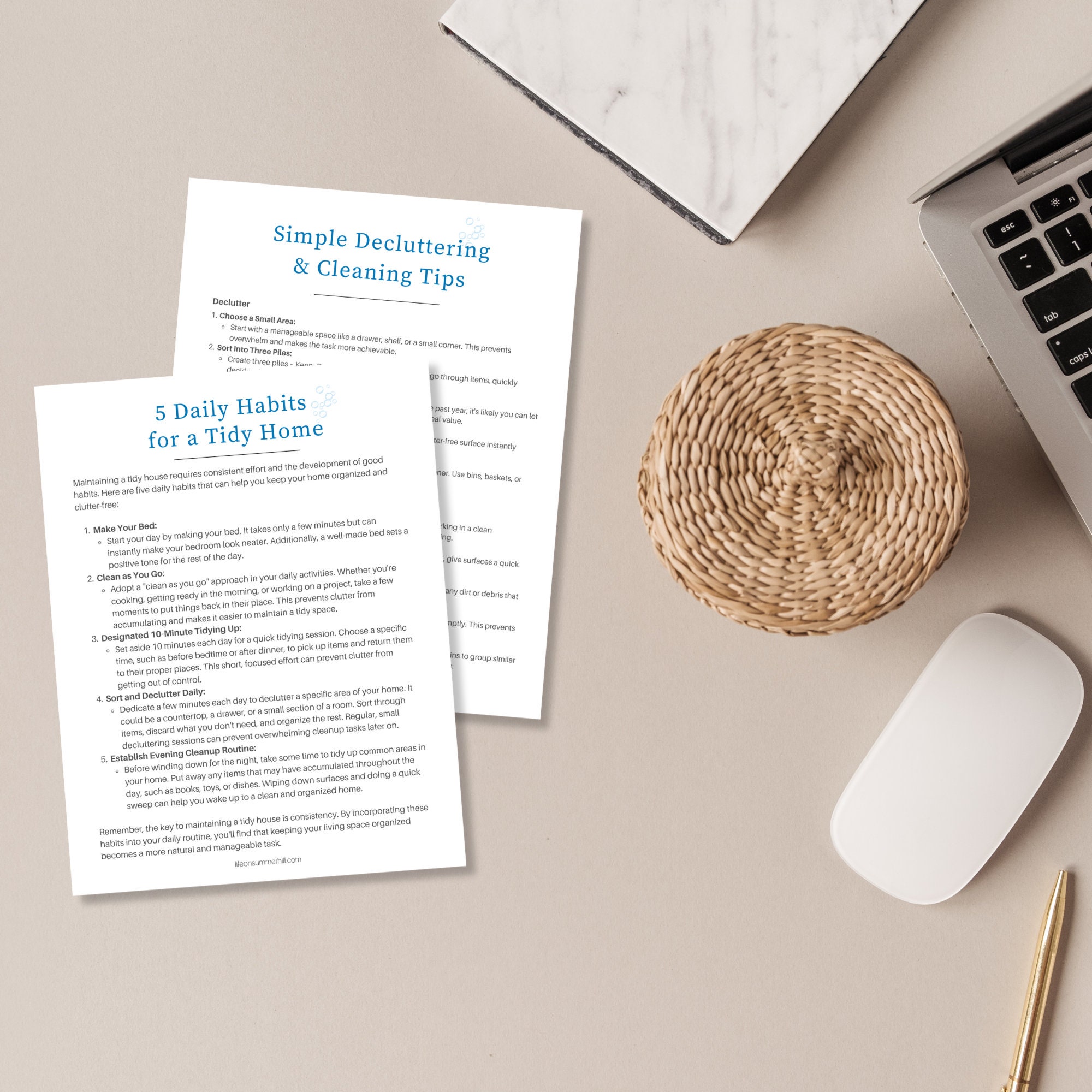 All in One Cleaning Schedule Printable Household Cleaning Checklist ...