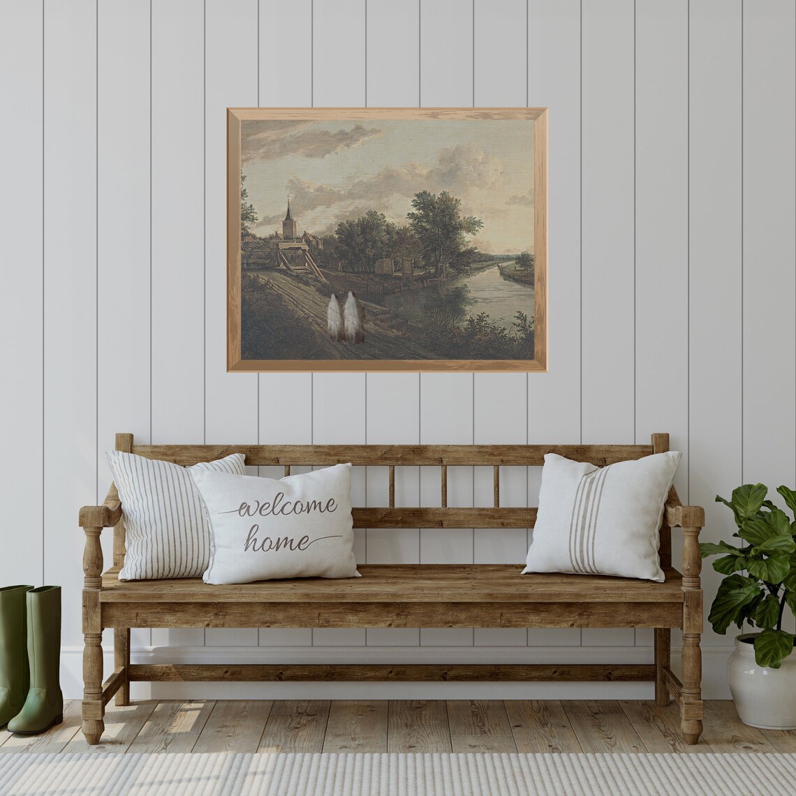 Ghost Printable Vintage Landscape Halloween Art Haunted Scene Halloween ...