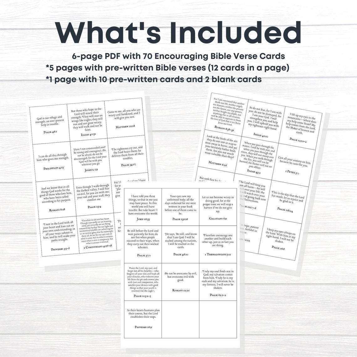 Encouraging Bible Verse Printable | 70 Inspirational Passage Cards ...