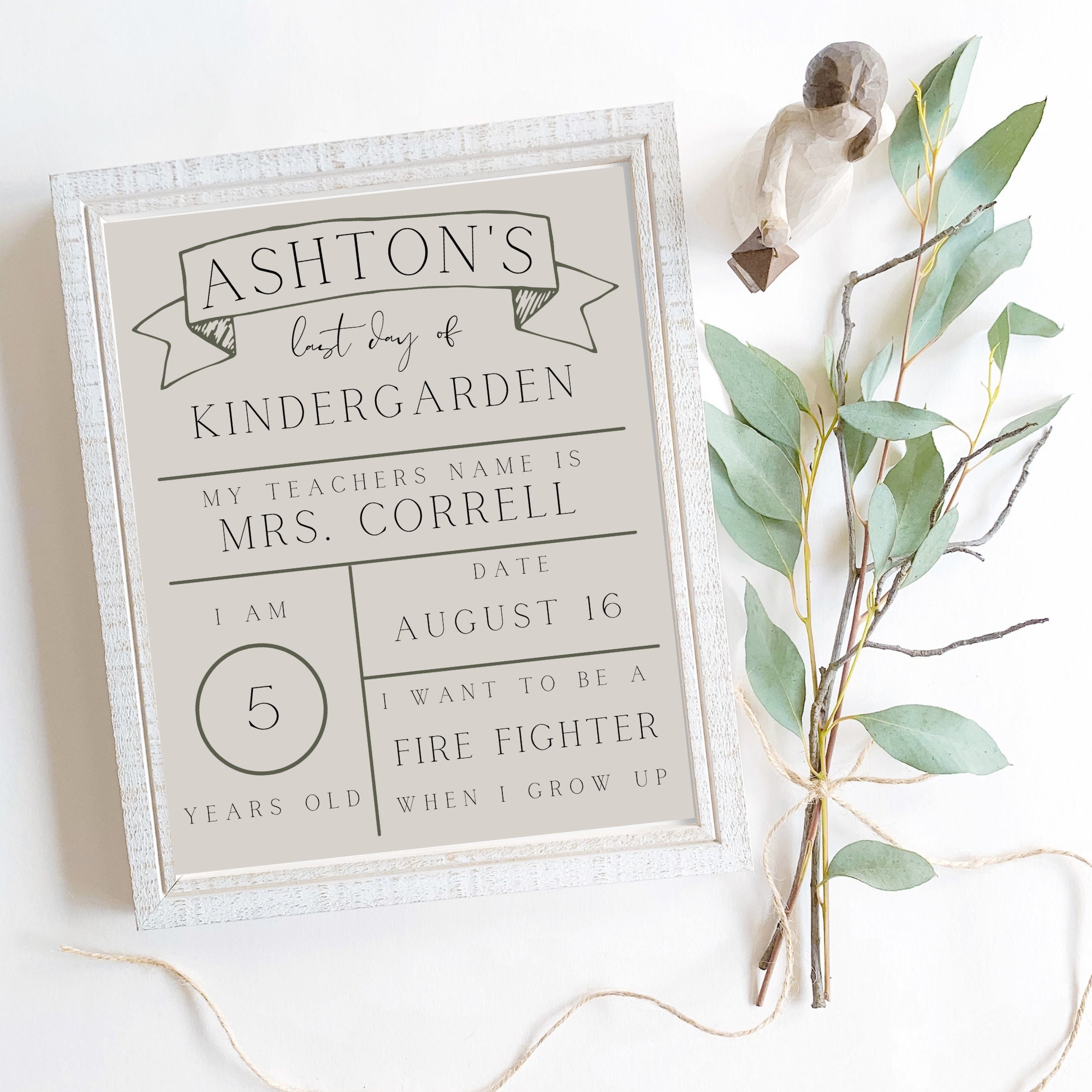 Set of 3 Last Day of School Sign Printable Minimalist Gender - Etsy