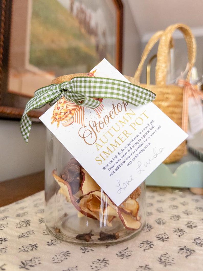 Editable PDF Autumn Simmer Pot Gift Tags, Fall Simmering Pot Labels ...