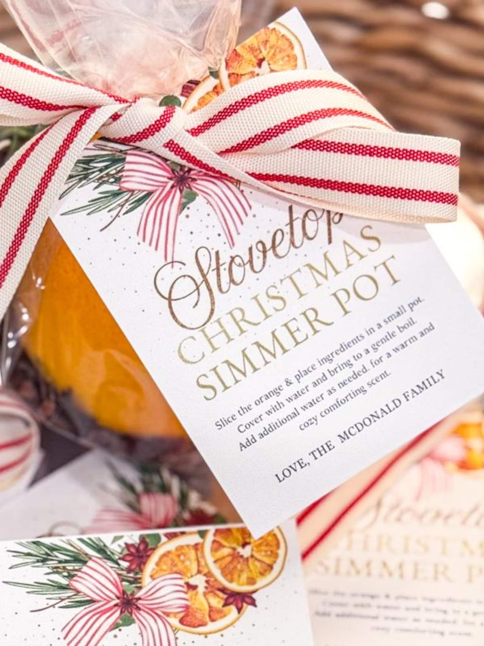 Editable PDF Christmas Simmer Pot Gift Tags, Simmering Pot Gift Tags ...