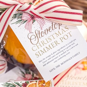 Editable PDF Christmas Simmer Pot Gift Tags, Simmering Pot Gift Tags ...