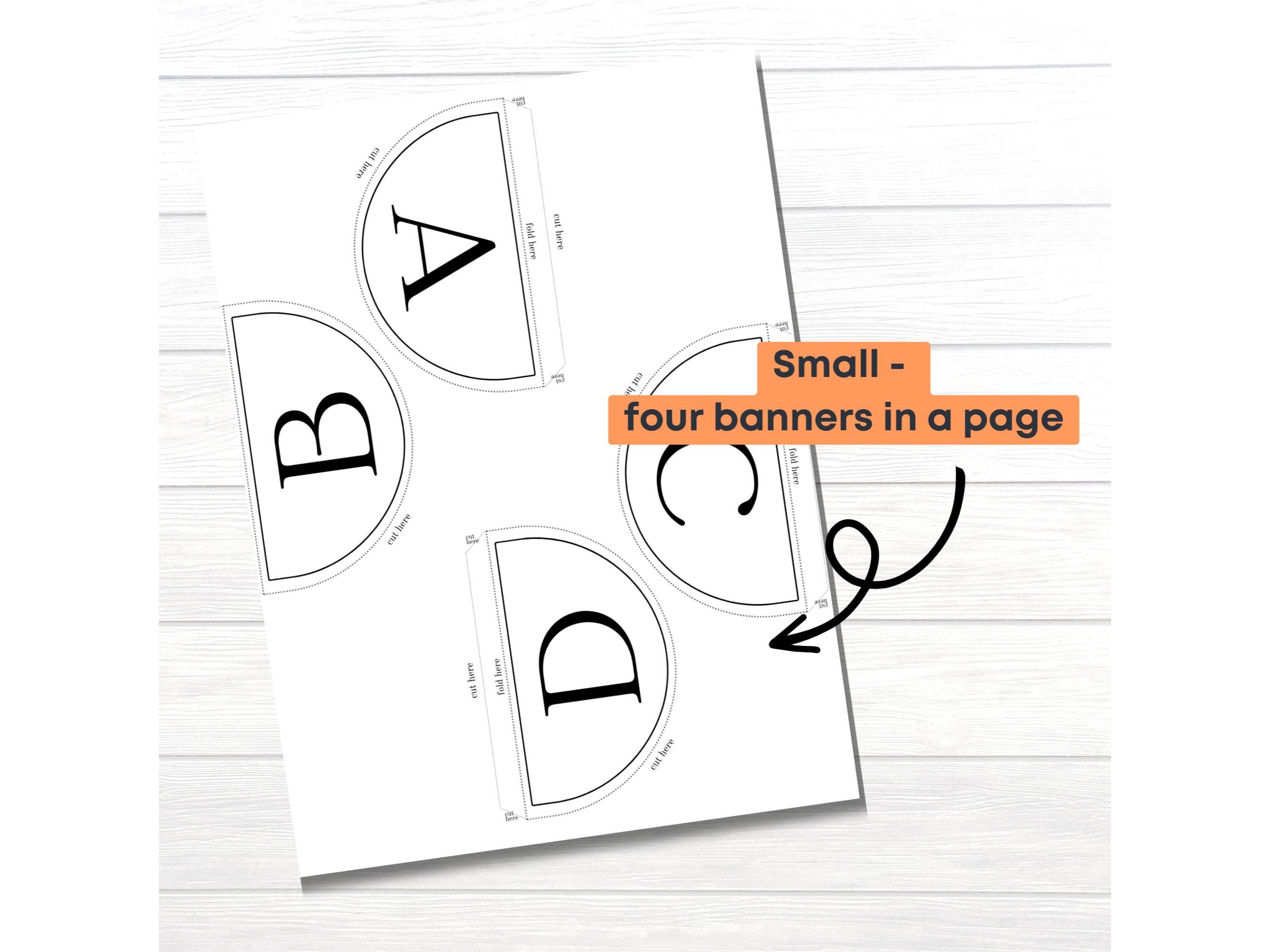 Cute Printable Banner Alphabet Letter Banner With Numbers Scallop ...