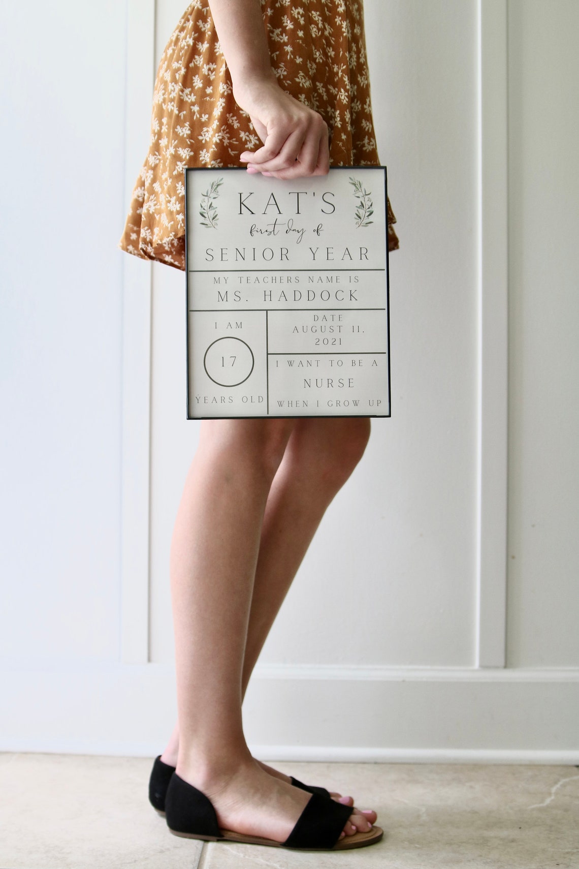 Editable Back to School Sign | Customizable Student First Day of Class ...