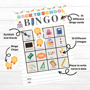 Back to School Bingo Game Printable | First Day of School Activity ...
