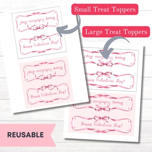 Valentine Treat Bag Topper Printable, Valentines Cookie DIY Tags, Would ...