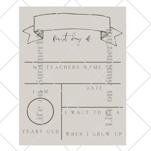 Printable First and Last Day of School Signs | School Milestone ...