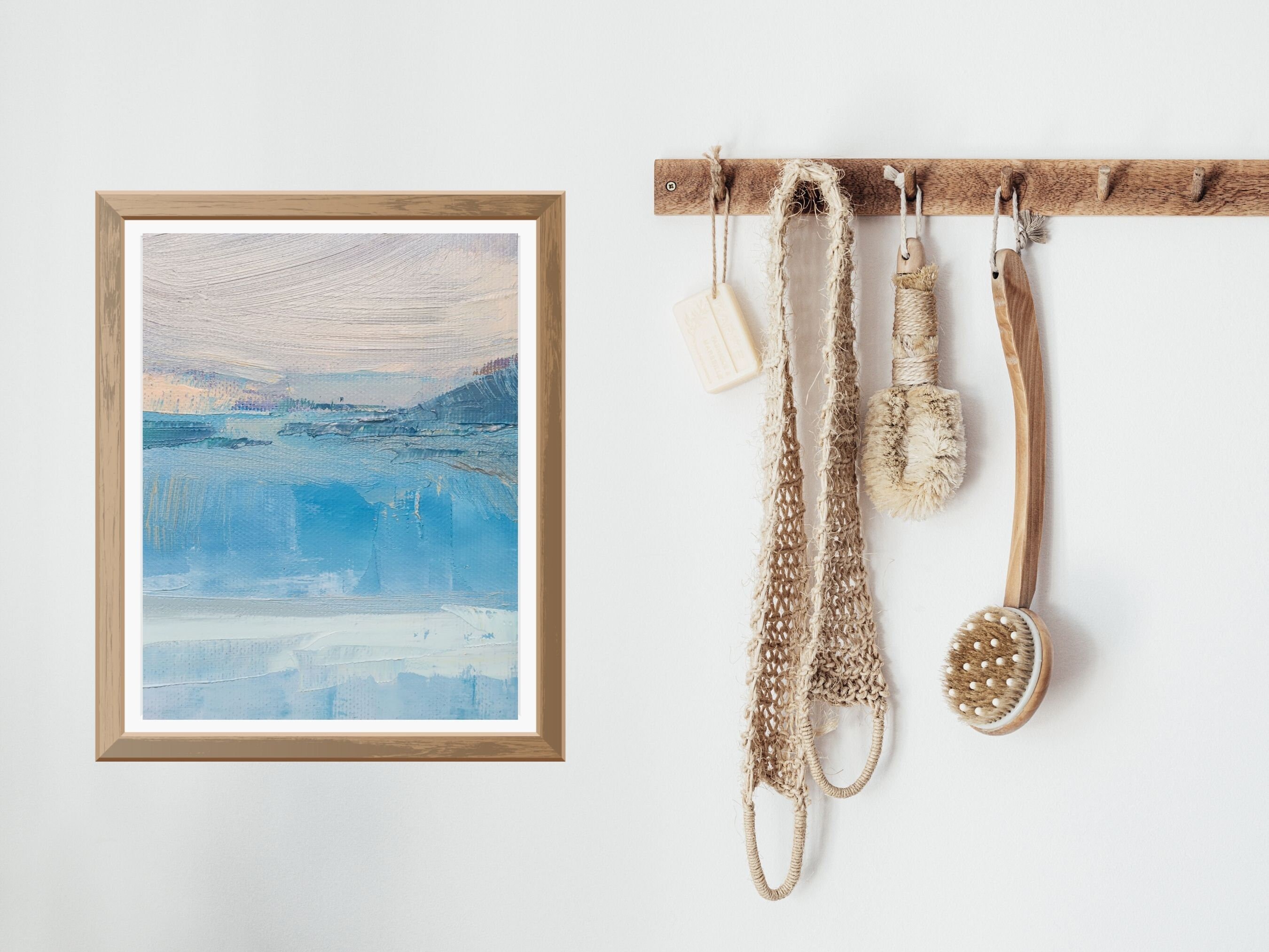 Blue Abstract Painting Digital Download Printable Wall Art Calm ...