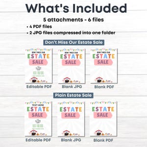 Editable Estate Sale Flyer Template | Moving Out Sale Sign Customizable ...