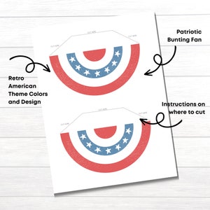 DIY Patriotic Garland Printable | 4th of July Banner Decor | Retro ...