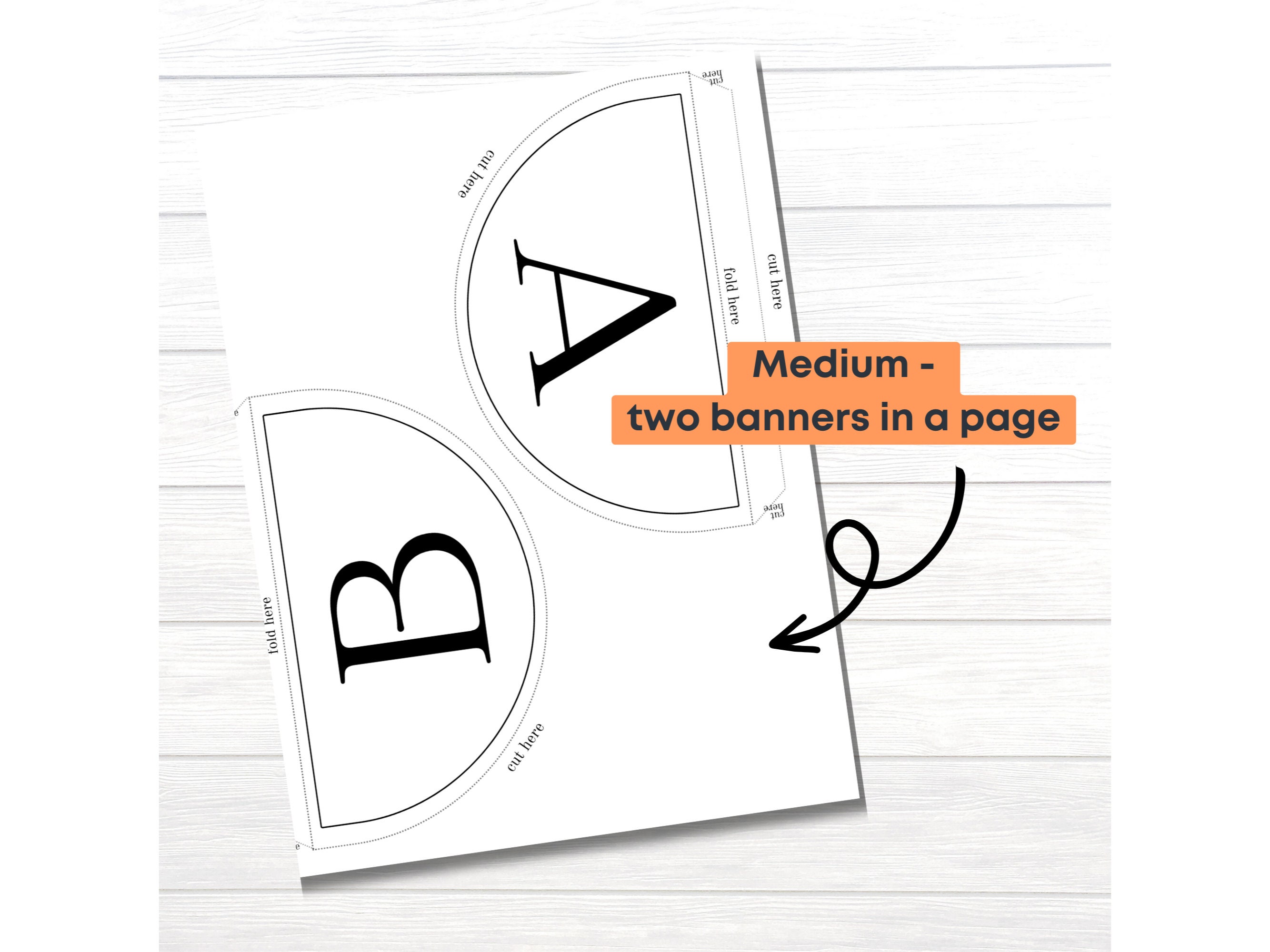 Cute Printable Banner Alphabet Letter Banner With Numbers Scallop ...