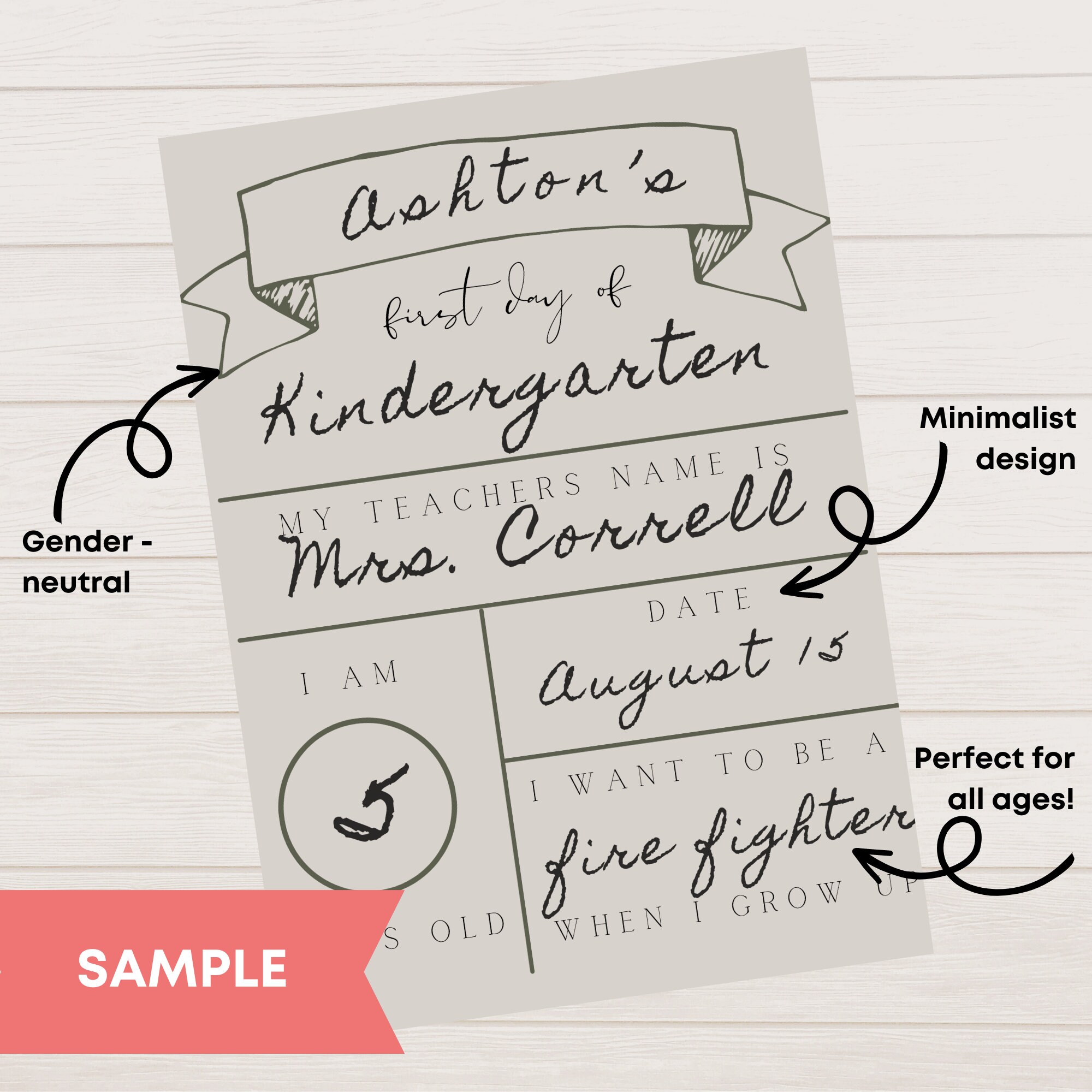 Printable First and Last Day of School Signs School Milestone ...