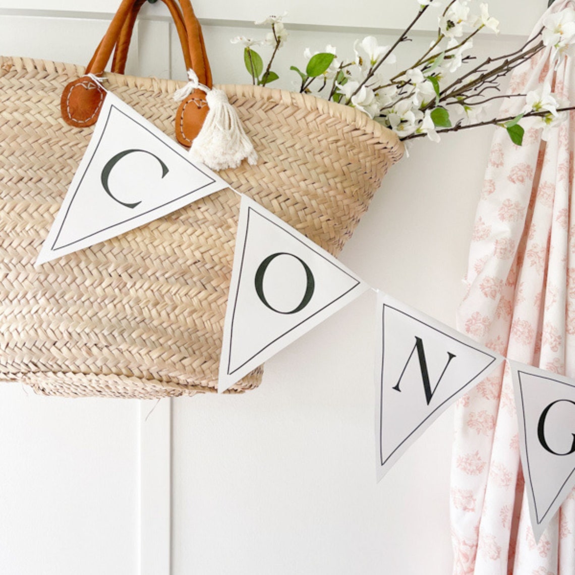 DIY Printable Banner Simple Flag Buntings for Celebrations Birthday ...