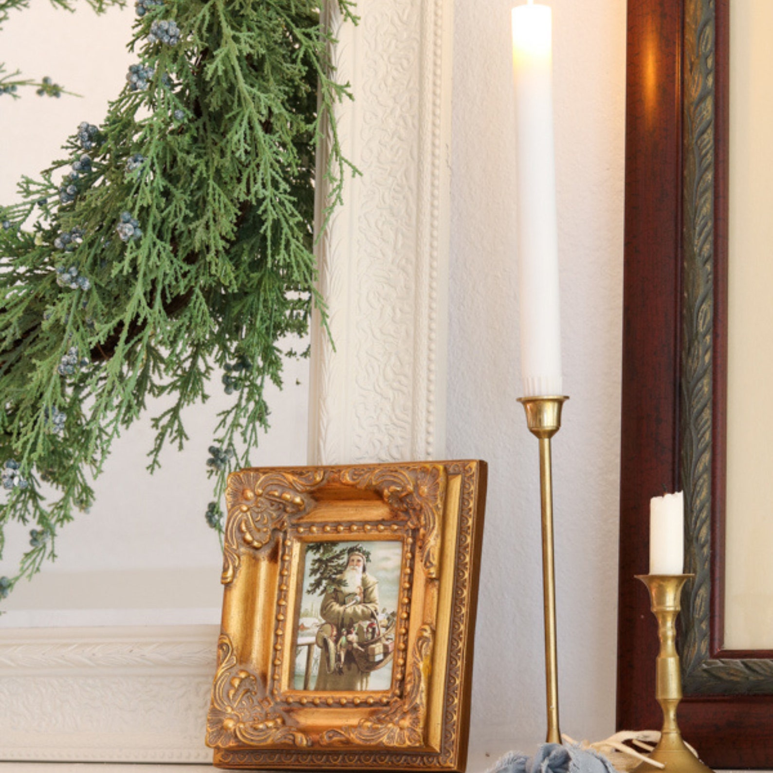 Vintage Victorian Santa Christmas Wall Art Digital Download 19th ...