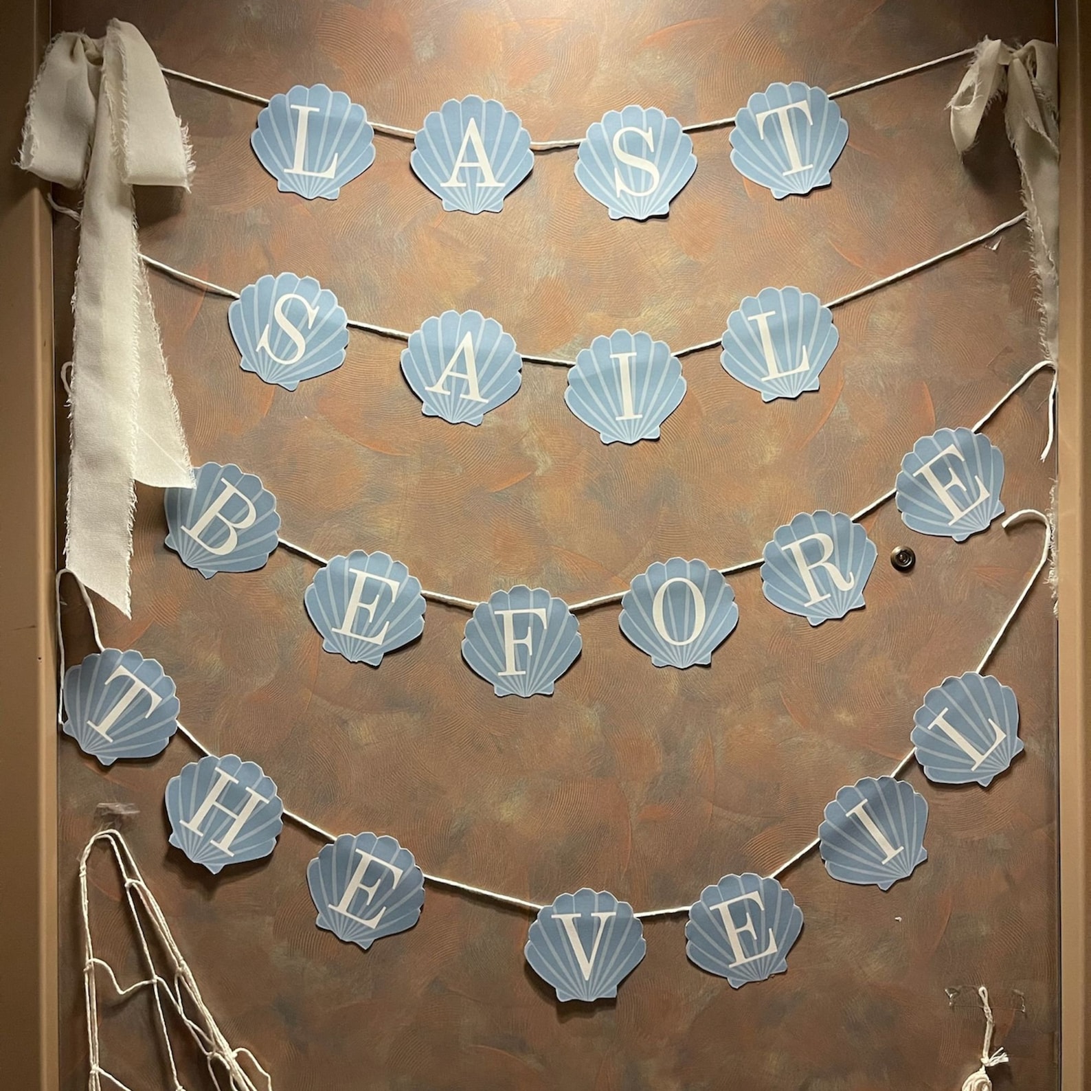 DIY Seashell Garland Kit, Printable Seashell Letter and Number Banner ...