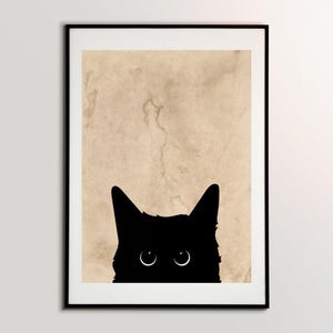 Black Cat Halloween Decor Printable Halloween Poster Witchy Vibes Home ...