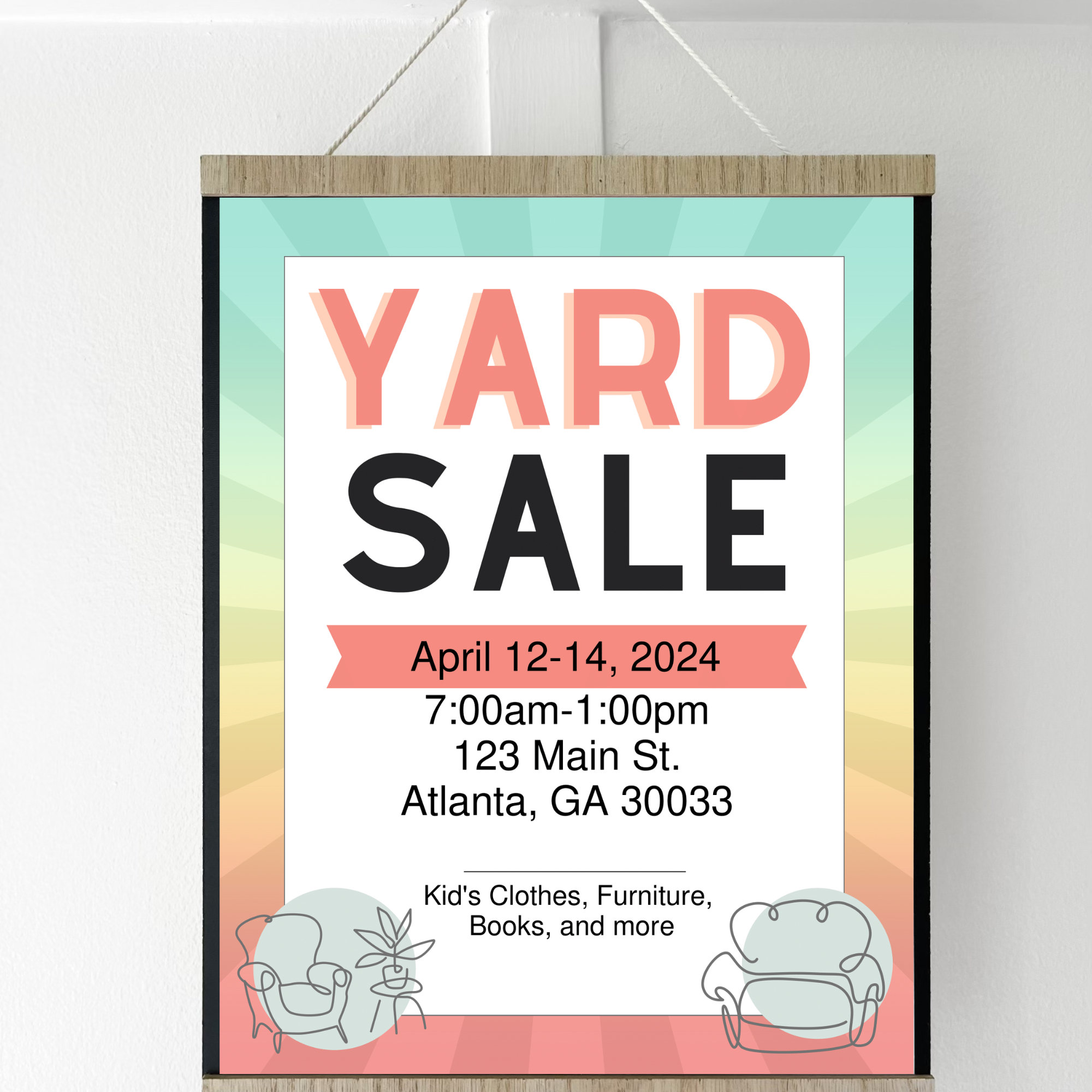 Editable Garage Sale Flyer Personalized Yard Sale Sign Poster ...