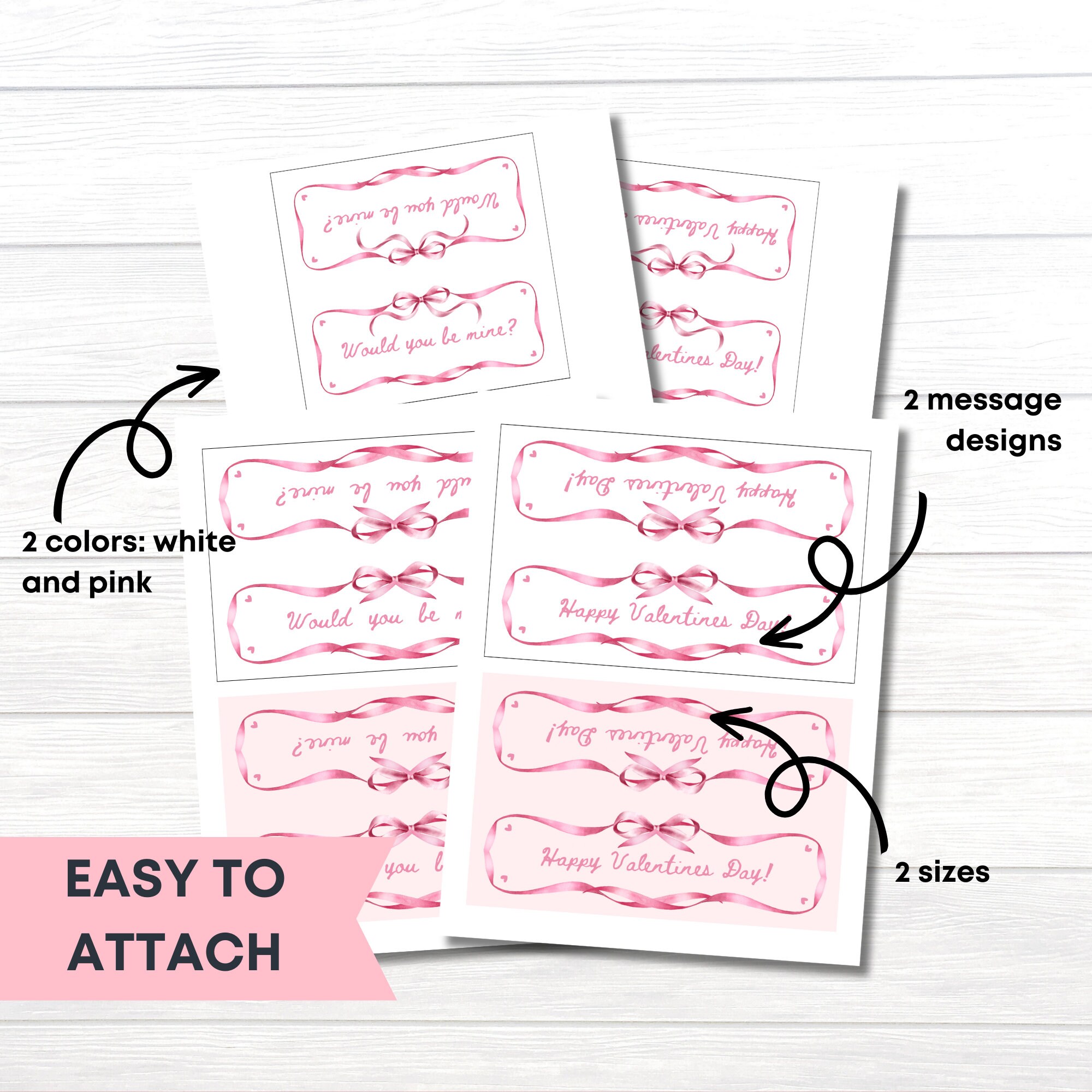 Valentine Treat Bag Topper Printable Valentines Day Cookie Bag Toppers ...