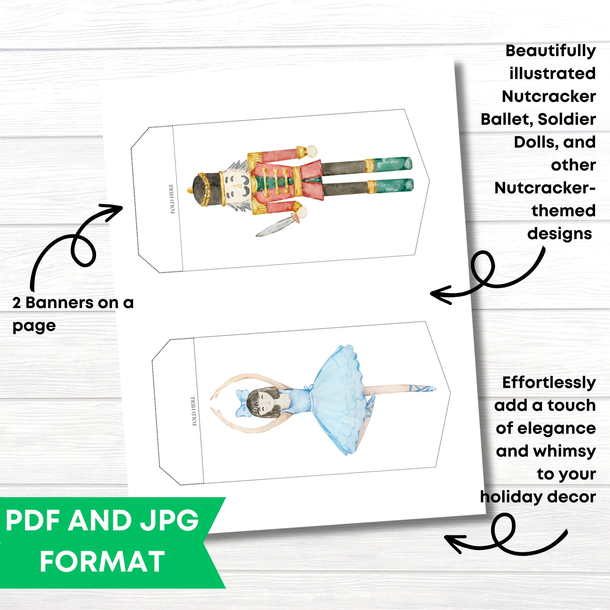 Christmas Nutcracker Banner Printable | Nutcracker Christmas ...