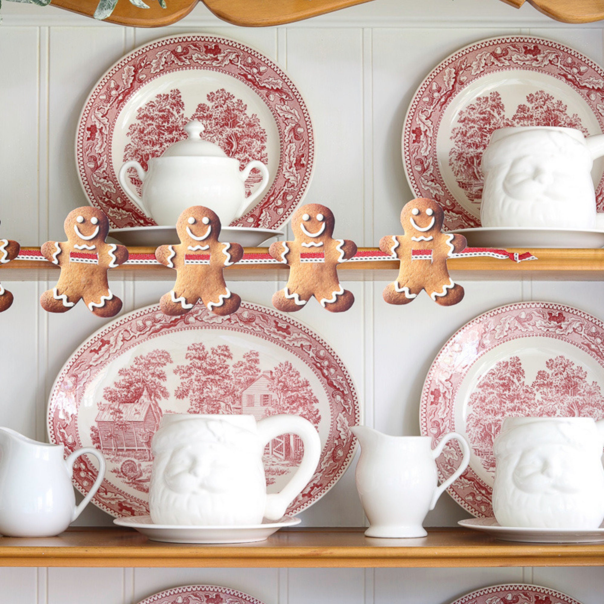 Gingerbread Man Garland Printable, Gingerbread Cookie Christmas Banner ...