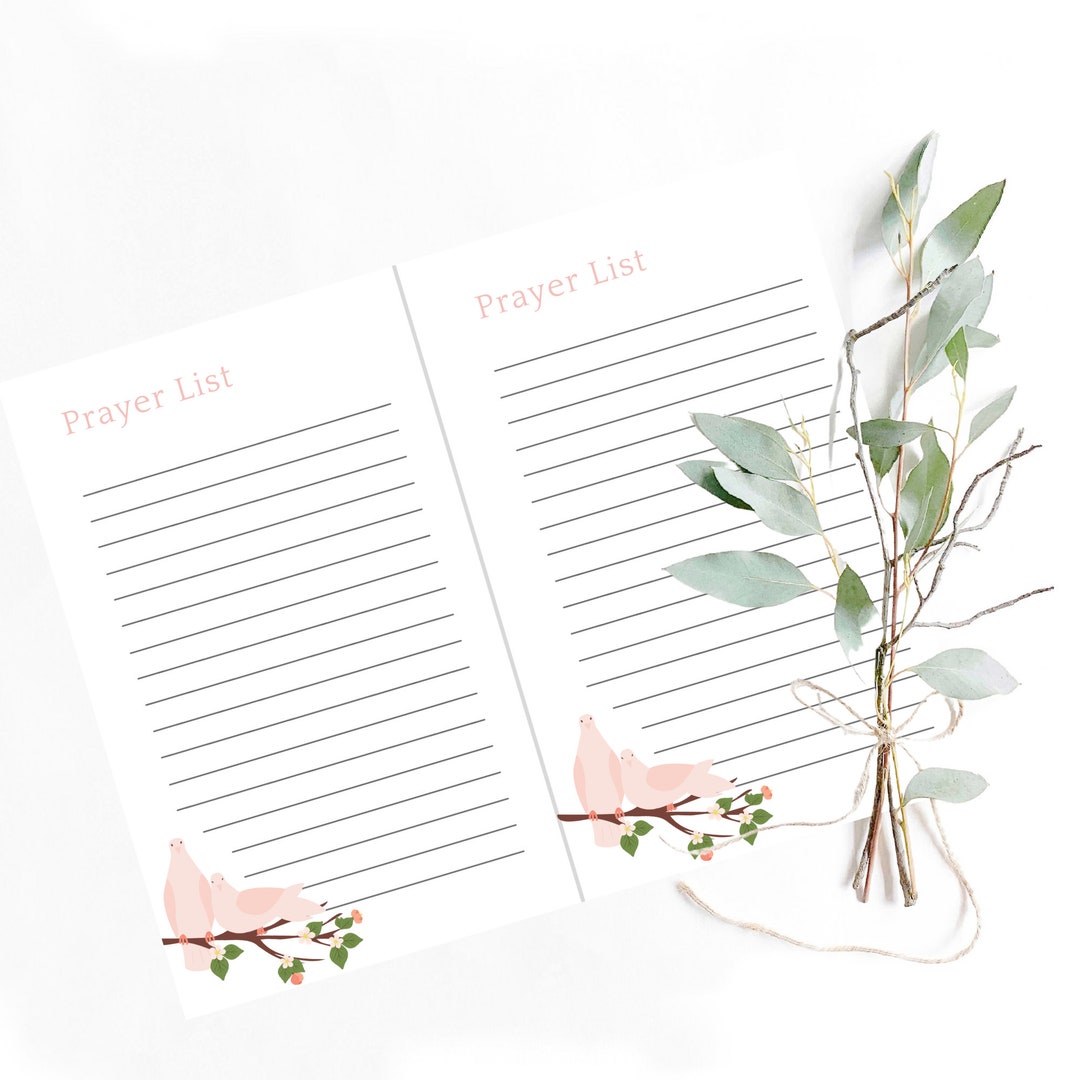 Daily Prayer Journal Printable Template Printable Prayer List Christian ...