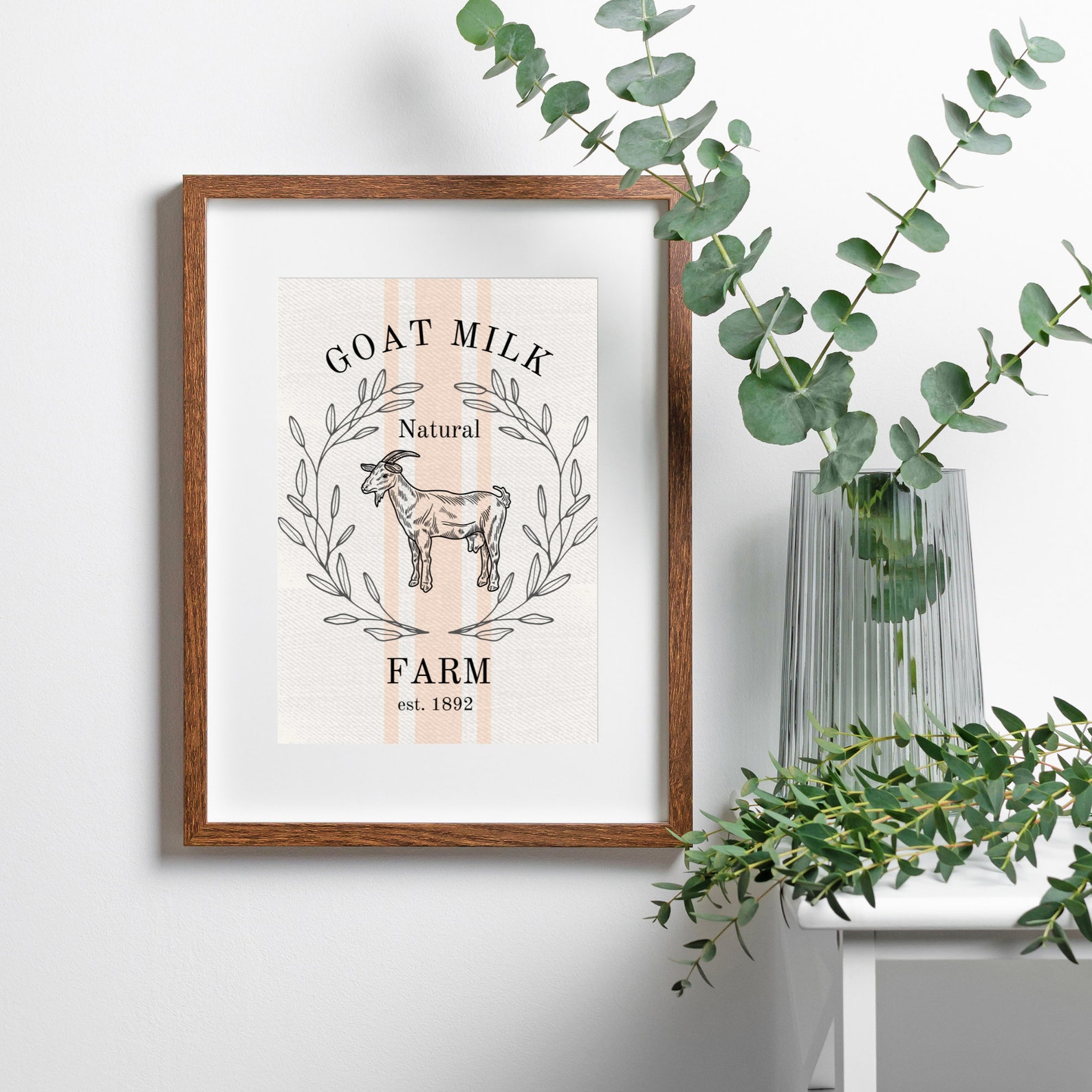 Goat Milk Farmhouse Printable Wall Art Digital Download Dairy Farm Sign ...