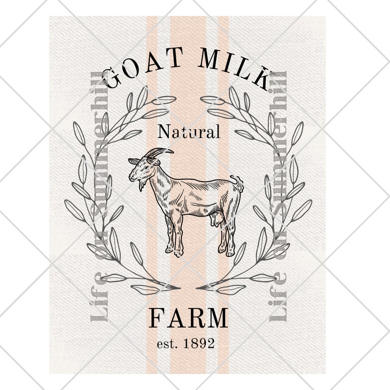 Goat Milk Farmhouse Printable Wall Art Digital Download Dairy Farm Sign ...