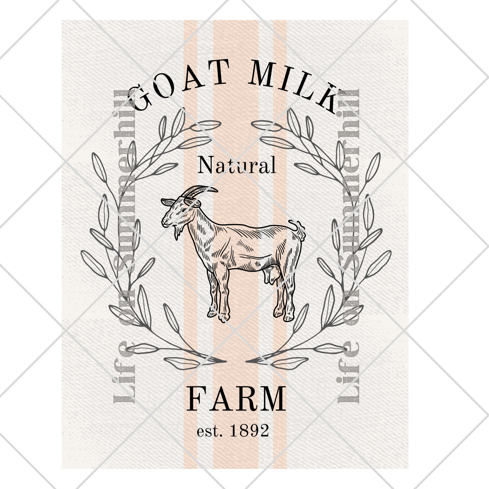 Goat Milk Farmhouse Printable Wall Art Digital Download Dairy Farm Sign ...