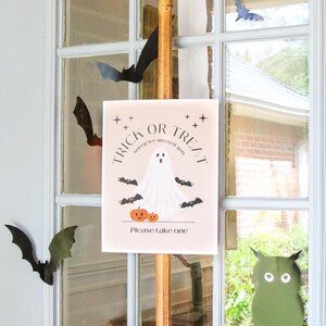 Trick or Treat Welcome Sign Printable Wall Art or Table Top Decor Take ...