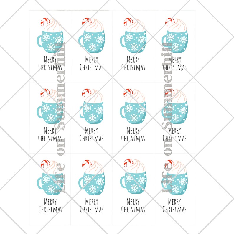 Personalized Hot Cocoa Christmas Gift Tags Printable, Editable PDF ...