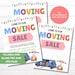 Editable Moving Sale Flyer Template | Neighborhood Yard Sale Sign ...