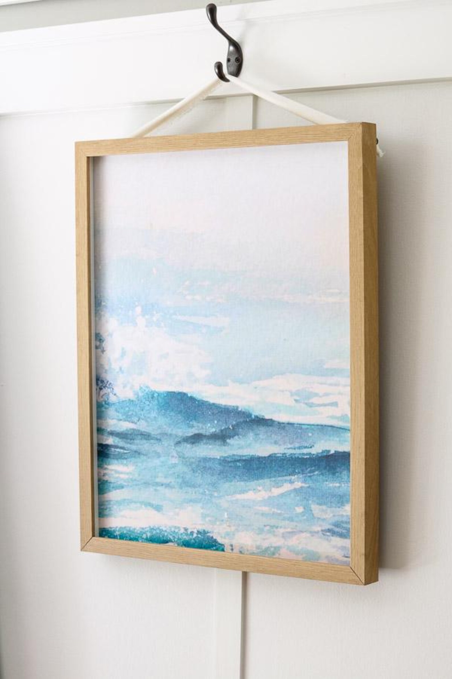 Ocean Wave Watercolor Printable Wall Art, Calm Tranquil Nautical Blue ...
