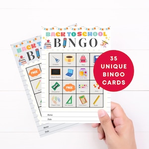 Back to School Bingo Game Printable | First Day of School Activity ...