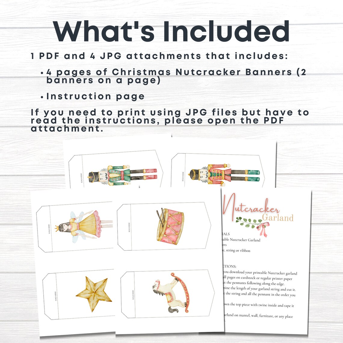 Christmas Nutcracker Banner Printable Nutcracker Christmas - Etsy