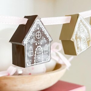 Gingerbread House Garland Printable, Christmas Gingerbread Banner, DIY ...