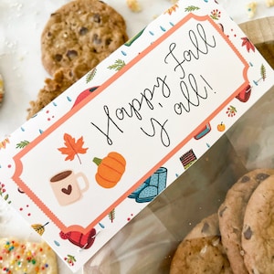 Happy Fall Y'all Treat Bag Topper Printable, Halloween Trick or Treat ...