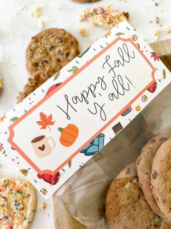 Happy Fall Y'all Treat Bag Topper Printable, Halloween Trick or Treat ...