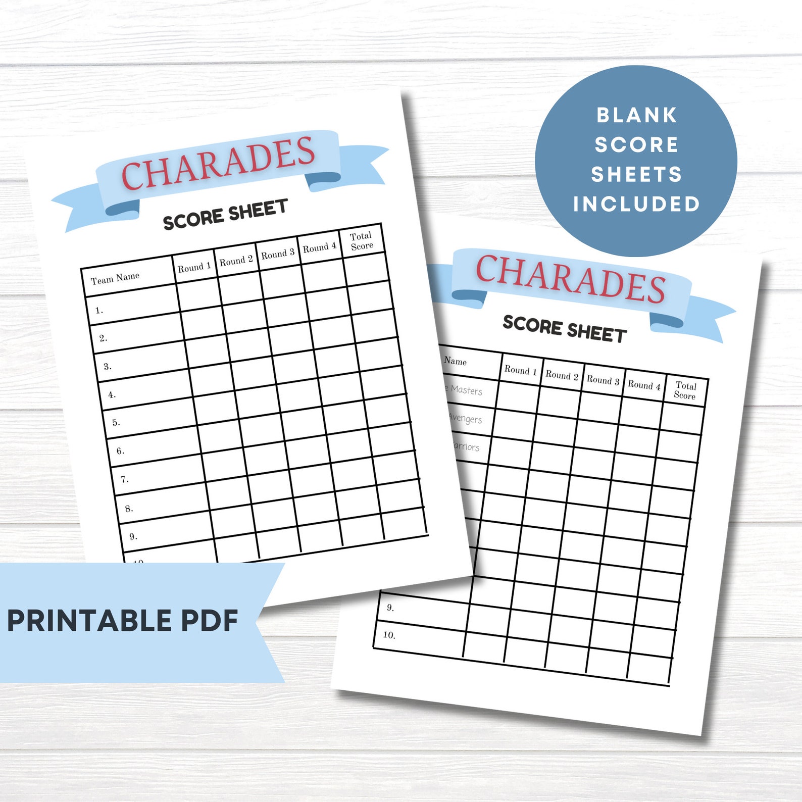 Charades Printable Game | 100+ Fun Words and Actions Included ...