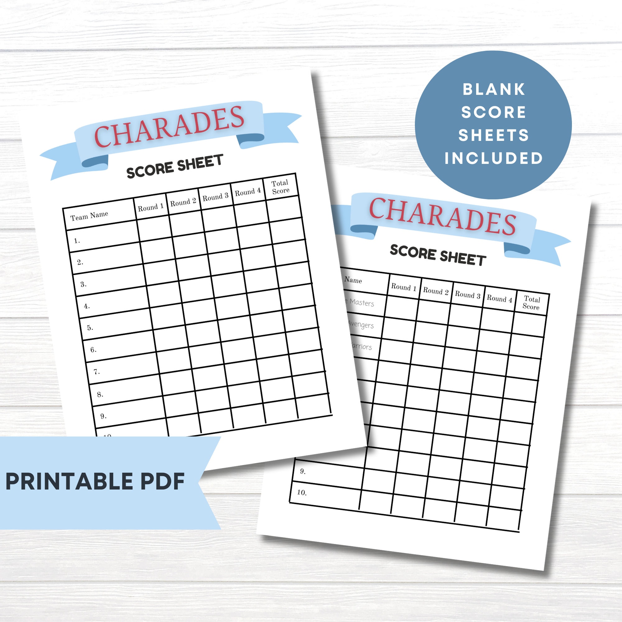 Charades Printable Game 100 Fun Words and Actions Included Interactive ...